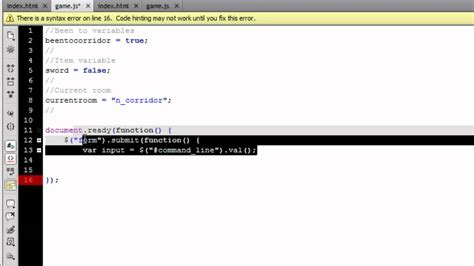 How To Make A Text Based Browser Game Part 2 Youtube