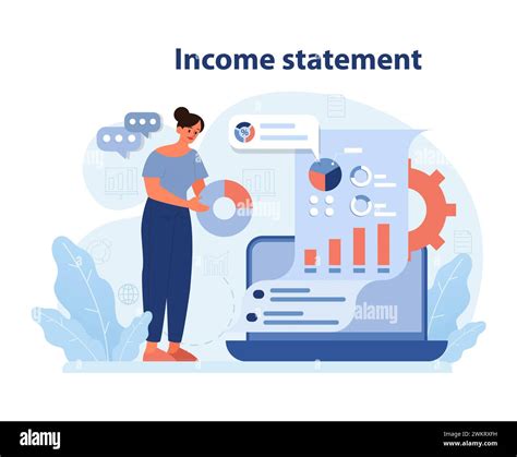 Professional Reviewing An Income Statement Woman Engaging With Dynamic Graphs Pie Chart