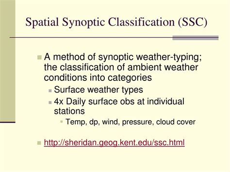 Ppt Spatial Synoptic Classification Ssc Powerpoint Presentation