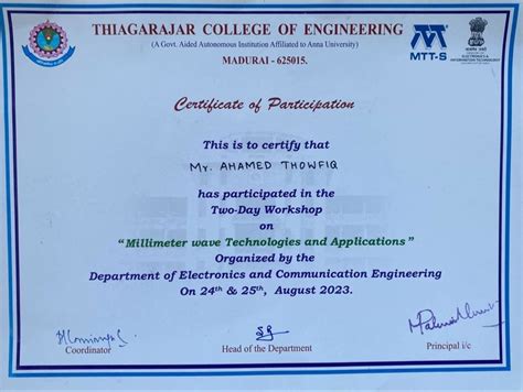 Ahamed Thowfiq On Linkedin Thrilled To Share My Achievement Excited To Continue Growing And