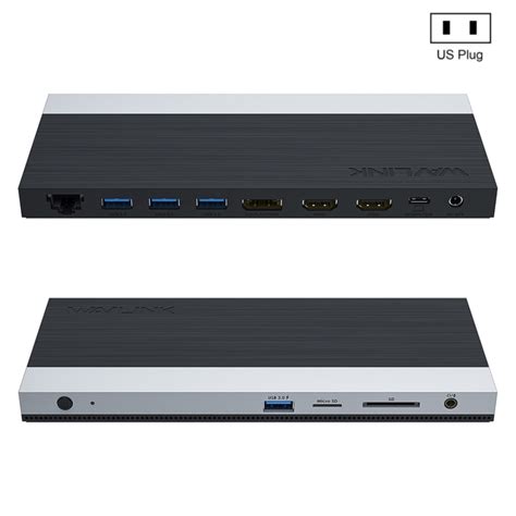 Wavlink UMD Display Port HDMI Port RJ Ethernet Triple Display MST Laptop Docking Station