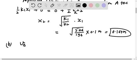 Solved A Brick Of Mass M 0 29 Kg Is Set Against A Spring With A Spring Constant Of K1 641 N