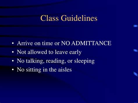Ppt Class Guidelines Powerpoint Presentation Free Download Id6553044