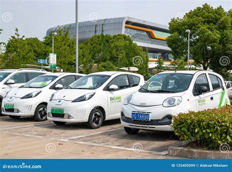 Electromobile Electric Car Sharing System In Shanghai China Editorial Stock Image Image Of