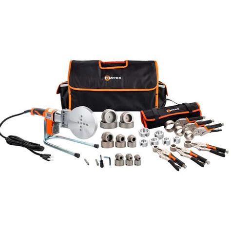 Hayes 1 2 In To 4 In Hdpe Plastic Pipe Socket Fusion Welder Complete Tool Kit Hy4proxckit