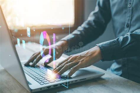 Analyst Working With Laptop Notebook In Success Startup Business