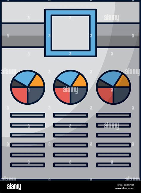 Financial Document Report Pie Chart Vector Illustration Stock Vector Image And Art Alamy