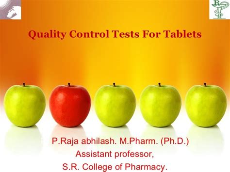Quality Control Tests For Tablets