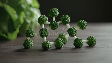 Molecular Representation Of Indole And Carbinol Structure Model Stock Illustration