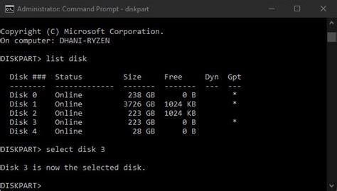 Select Disk 1 Manjaro Dot Site