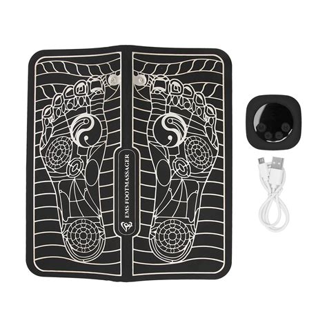 Folding Portable Electric Foot Massage Mat Usb Charging 6 Modes Foot