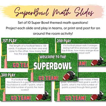 Super Bowl Math Slides By LizsLessonLab TPT