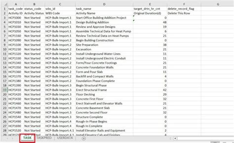 How To Import Bulk Activities And Links With Excel In Primavera