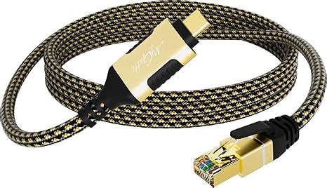 Amazon Com USB C To Ethernet Cable 6 FT USB 3 0 Type C To RJ45 Cord FTP 1Gbps Shielded