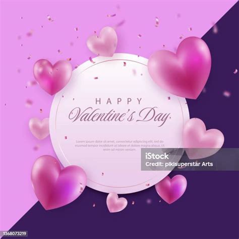 현실적인 발렌타인 데이 배경 디자인 벡터 일러스트 디자인 벡터 일러스트 레이션 벡터 일러스트레이션 2월에 대한 스톡 벡터 아트