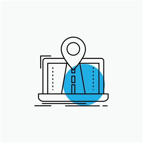 Navigation Map System GPS Route Line Icon 12982656 Vector Art At Vecteezy