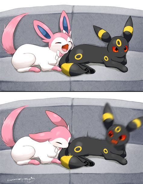 Sylveon And Umbreon Pokemon Drawn By Ponnurunuruparty26 Danbooru