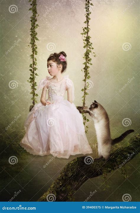 Princess Siamese Cat Isolated Illustration 58287163