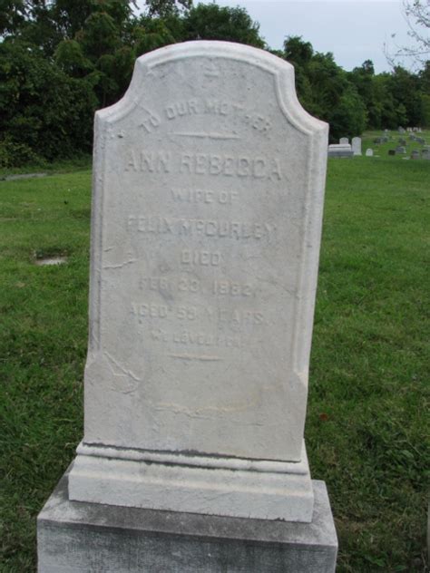 Anna Rebecca Mcilhany Mccurley 1824 1882 Find A Grave Memorial
