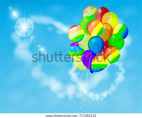 Sex Minority Concept Balloons Rainbow Flying Stock Vector Royalty Free