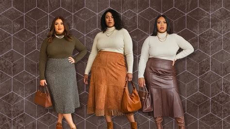 21 Plus Size Fall Skirt Outfits That Curvy Women Will Love