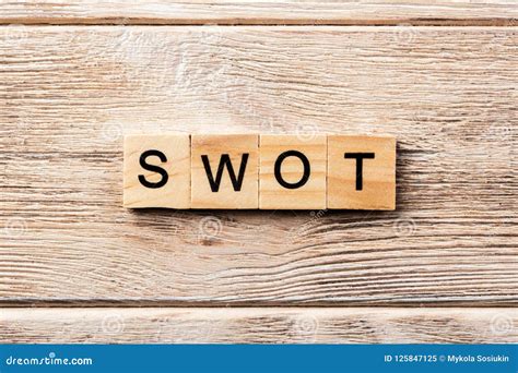 Swot Word Written On Wood Block Swot Text On Table Concept Stock