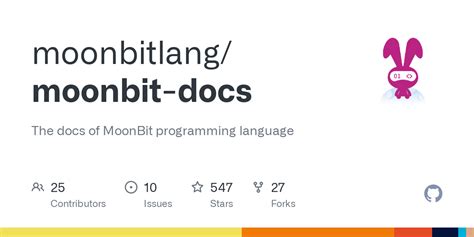 Iteration Plans · Moonbitlangmoonbit Docs Wiki · Github