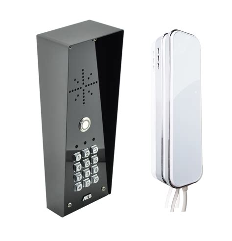AES SLIM IMPK Wired Intercom White Handset Gates And Accessories