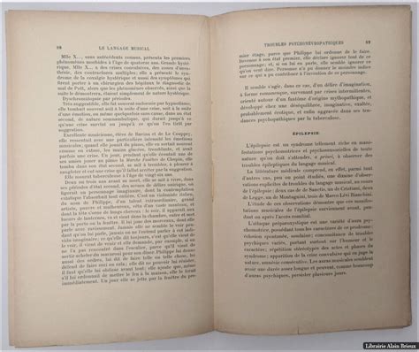 Le Langage Musical Étude Médico Psychologique De DuprÉ Esnest Nathan Marcel Bon Couverture