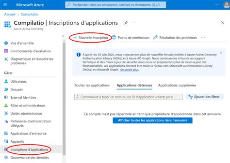 Authentification Externe Avec Microsoft Entra Id Anciennement Azure Active Directory Centre