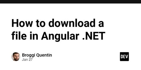 How To Download A File In Angular Net Dev Community