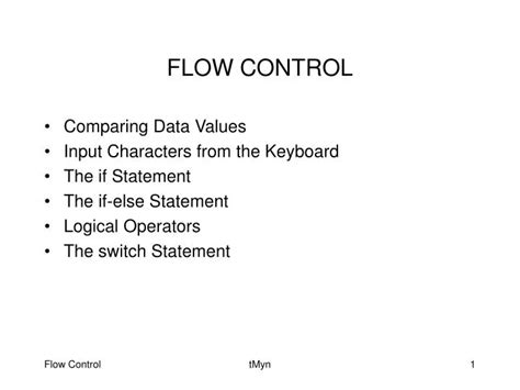 PPT FLOW CONTROL PowerPoint Presentation Free Download ID 6834270