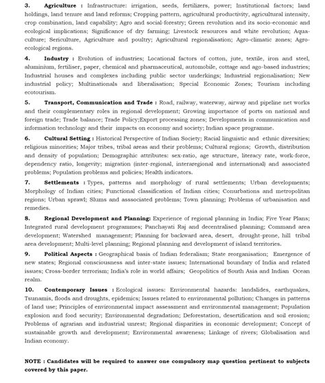 Upsc Geography Optional Syllabus Pdf Get The Latest Syllabus