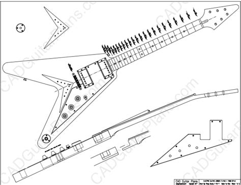 Pdf Flying V Electric Guitar Plan Gibson Style Cad Guitar Plans