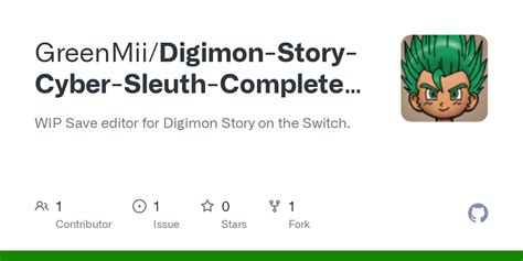 github greenmii digimon story cyber sleuth complete edition switch