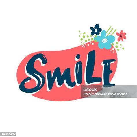 미소 손으로 그린 타이포그래피 포스터 T 셔츠 손 문자 서 예 디자인입니다 사진 오버레이 타이포그래피 인사말 카드 또는 티셔츠 인쇄 전단지 포스터 디자인에 대한 영감 벡터