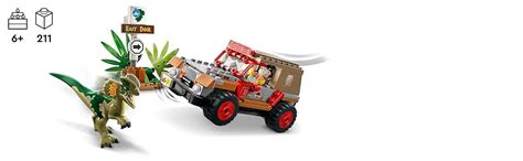 Lego Jurassic Park Dilophosaurus Ambush 76958 Building Toy Set Fun