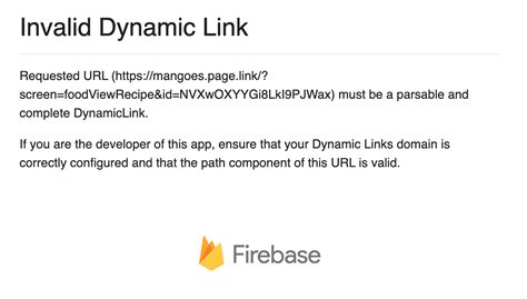 Invalid Dynamic Link Issue 2562 Invertase React Native Firebase