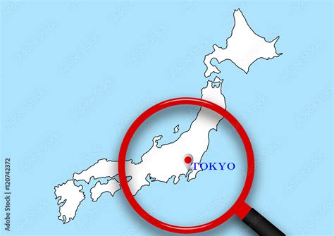 日本 日本地図から東京をピックアップ Stock イラスト Adobe Stock