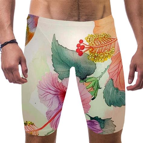 Swim Jammers For Men Swim Briefs For Men Spring Landscape Hummingbird