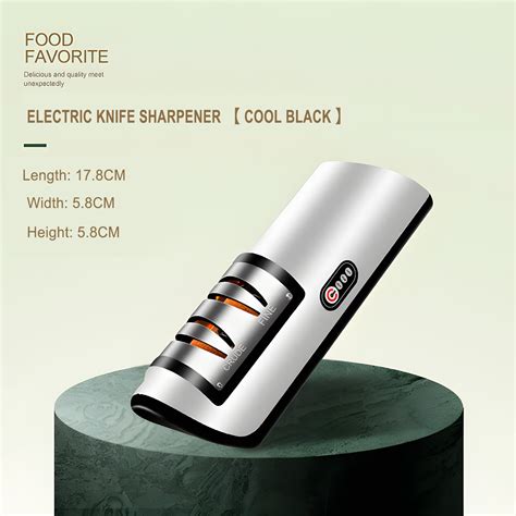 Electric Knife Sharpener For Kitchen Knives Powerful Motor With Precision Guides And