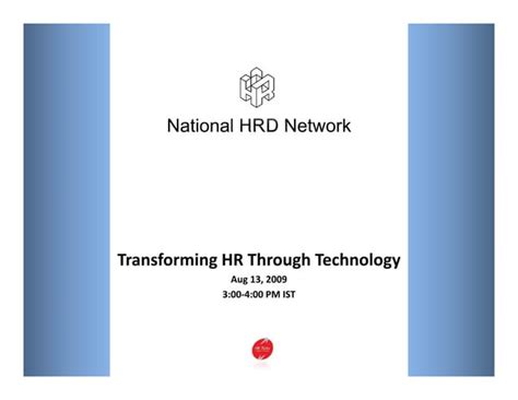 Transforming Hr Through Technology Pdf Human Resources Business