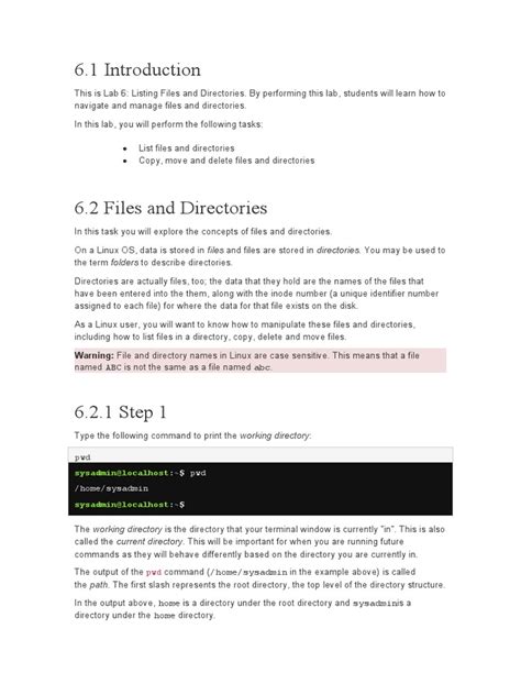 Listing Files And Directories Pdf Computer File Directory Computing
