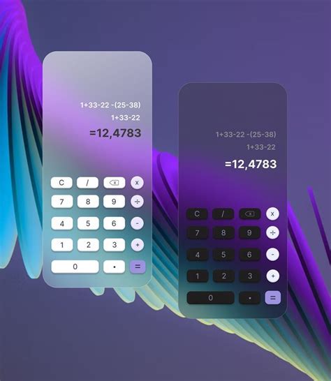 Daily Ui 3 Glassmorphism Calculator Interface
