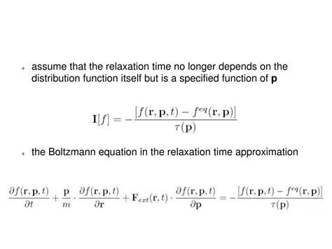 Ppt The Boltzmann Transport Equation Powerpoint Presentation Free