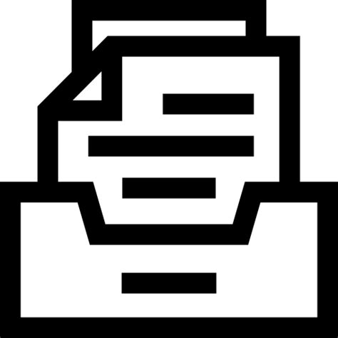 Inbox Basic Straight Lineal Icon