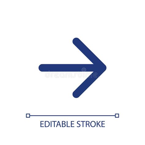 Rightwards Arrow Pixel Perfect Rgb Color Ui Icon Stock Vector Illustration Of Point Phone