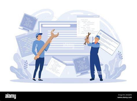 Technical Support Guys Working On Repairing A Computer Hardware And Software Troubleshooting