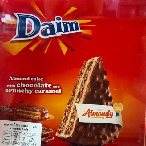 Daim Dime Bar Almond Cake With Chocolate And Crunchy Caramel 400g Shopee Thailand