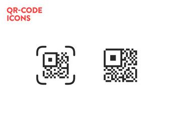 Simple Qr Code Scan Icon Royalty Free Vector Image